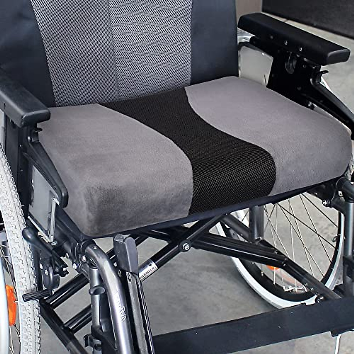 Large Seat Cushion for Wheelchairs, Office Chairs and Recliners - 19.5 x 17 x 3.5 Inch Large and Soft Cushion for Users up to 300lbs - Relieves Sciatica, Tailbone and Back Pain