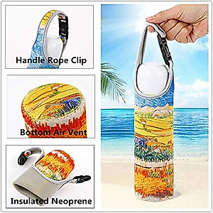 20 oz Tumbler Carrier Holder Water Bottle Handle Bag for yeti,rtic,ozark trail Tumbler and More Travel To-Go Cups Bottles (Black, 20 oz)