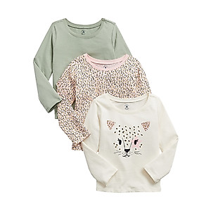 GAP Baby Girls Long Sleeve Tee T Shirt, Safari Olive, 6-12 Months US