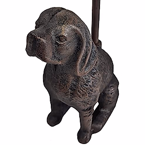 LuLu Decor, Cast Iron Decorative Dog Door Stopper with Rod, 5lbs 1oz