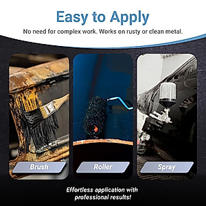 RUST BULLET - BlackShell - Black Rust Inhibitor, Rust Preventive Coating - UV Resistant Rust Treatment - 4 oz