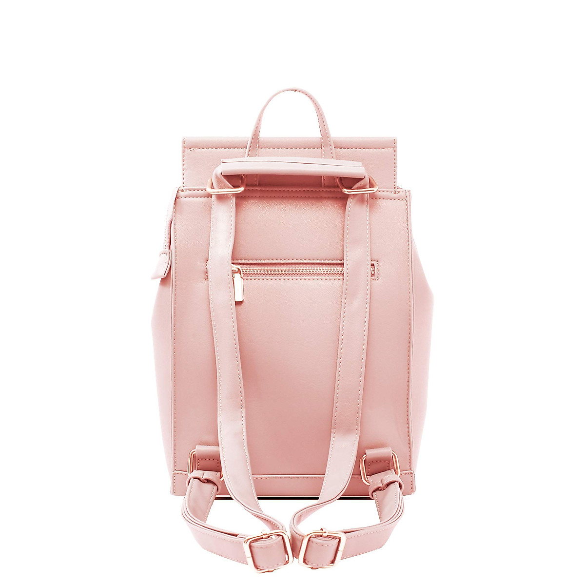 Pixie Mood Kim 13 x 10.25 Vegan Leather Convertible Backpack, Misty Rose
