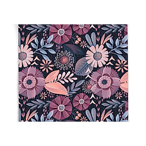 Blue Purple Floral Contact Paper | Shelf Liner | Drawer Liner | Peel and Stick Paper 785