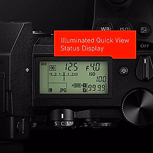 Panasonic LUMIX S1R Full Frame Mirrorless Camera with 47.3MP MOS High Resolution Sensor, L-Mount Lens Compatible, 4K HDR Video and 3.2” LCD - DC-S1RBODY (Renewed)