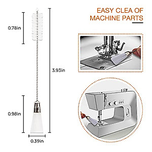 1FL.OZ. Sewing Machine Oil with Extra Long 1.5 Inch Needle Tip and Double Head Brush, Fine Light Machine Oil, Universal Clear Lubricant Oil for Lubricating Moving Parts of Sewing Machine - by OAIEGSD