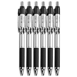 Mr. Pen No Bleed Pens, Bible Pens, Fine Tip, Black, Pack of 6