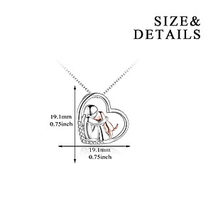YFN Sterling Silver Keepsake Dog Pendant Necklace Dog Lover Memorial Gifts for Women (Dog Necklace)