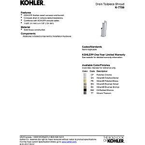 KOHLER DRAIN SHROUD