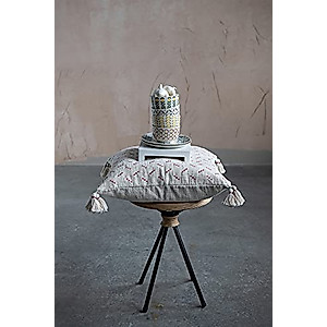 Creative Co-Op Mango Wood Cheese/Serving, Textured White Cutting Board, 8" Square