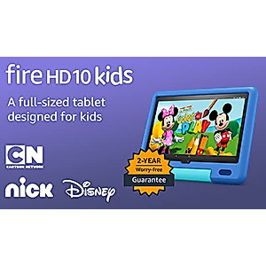 Amazon Fire HD 10 Kids tablet, 10.1", 1080p Full HD, ages 3–7, 32 GB, Sky Blue