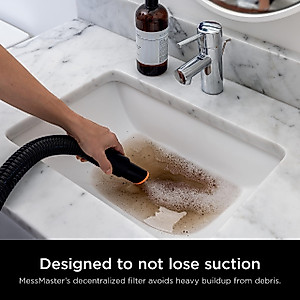 Shark VS101 MessMaster Portable Wet Dry Vacuum, 1 Gallon Capacity, Corded, Perfect for Pets & Cars, AnyBag Tech, Self-Cleaning, Ultra-Powerful Suction for Tough Wet & Dry Messes, Blue (Renewed)