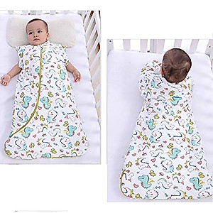 Toddler Boys Girls Sleepsack Winter Warm Wearable Blanket Sleeping Bag, Dinosaur 12-24 Months