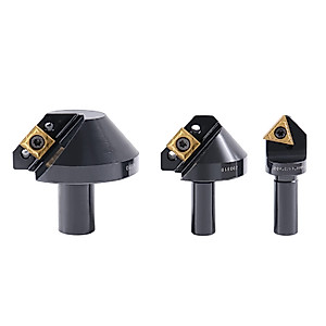 Accusize Industrial Tools, 1/4'', 1/2'' and 1-1/4'' 82 Degree Indexable Carbide Countersinks, 0046-0982