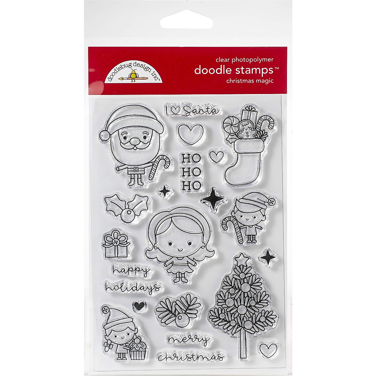 DOODLEBUG DESIGN INC. 6477 Doodle Stamps Clear Xmas, Christmas Magic