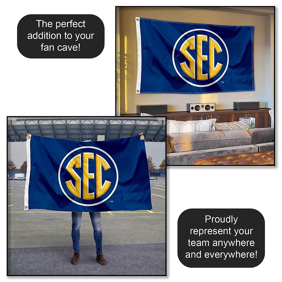 SEC Logo Flag Large 3x5