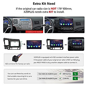 Eonon 10.1 Inch Double Din Car Stereo,Wired and Wireless CarPlay & Android Auto, Mirror Link, QLED Display Car Radio Receiver, Quick Charge/Built in DSP, Bluetooth 5.0-X20PLUS