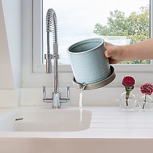 Utensil Drying Rack - Sink Cutlery Drainer & Drying Holder, 6x5x5", Modern Kitchen Countertop Cooking Utensils Organizer Drain Lets Out Liquids - Minimalist Design, Also Use For Bathroom Toothbrushes