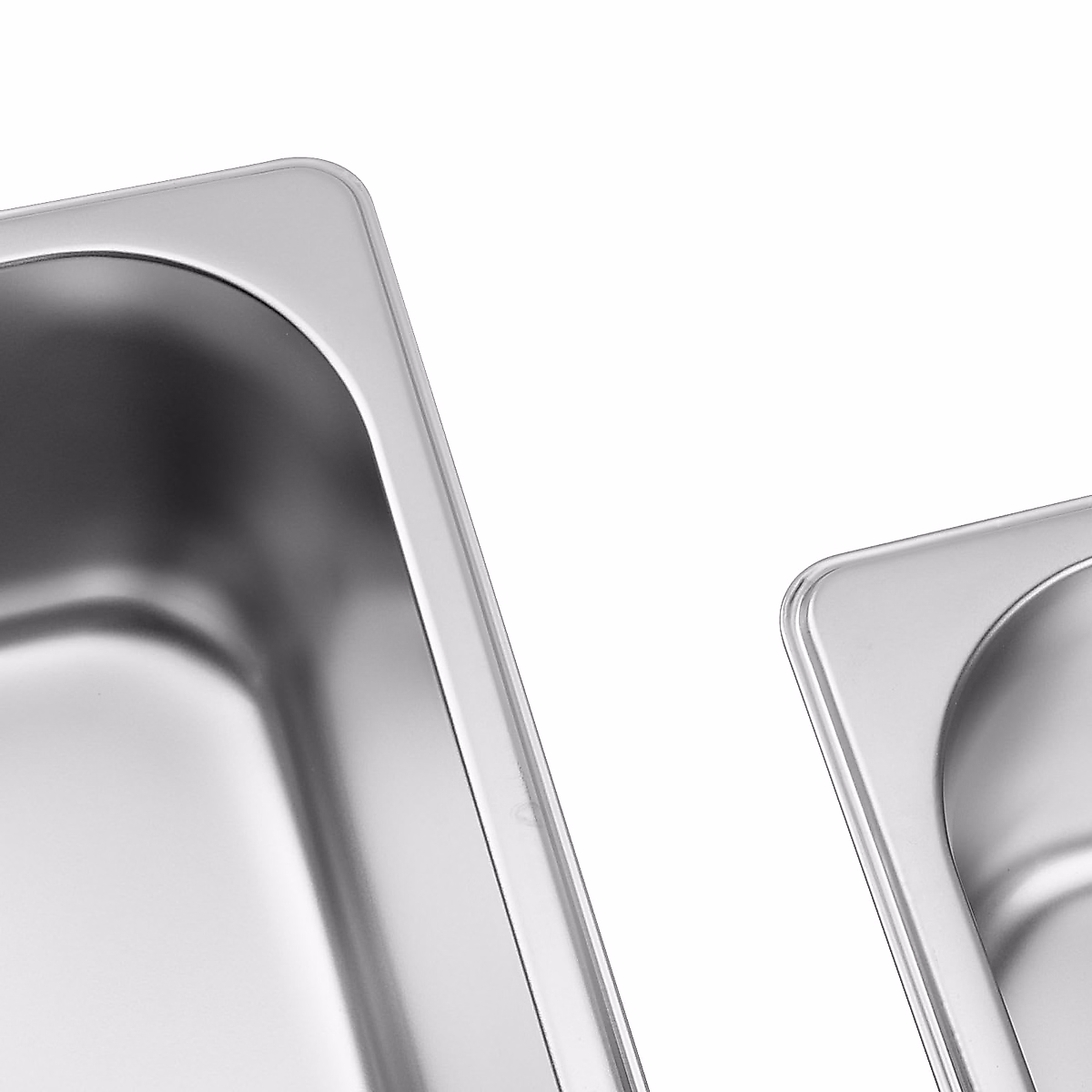 SENJEOK 4 Pack 1/2 Hotel Pans, 4 Inch Deep Steam Table Pan Half Size, 201 Stainless Steel Restaurant Pan, Anti Jam Steam Pan for Buffet Event Catering Supplies