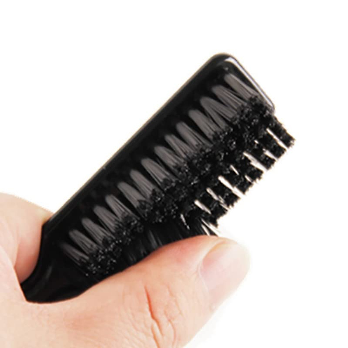 VERONNI Black Beard Thickener Kit with Micro-Fork Tip Applicator and Bristle Brush - Long Lasting Moustache and Eyebrow Filler for Men (Black)