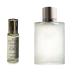 INSPIRE SCENTS Fragrance Perfume Oils Acqua Di Geo Cologne Roll On Body Oil for Men (Pack of 1), 1.0 Fl Oz