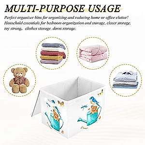 Towel Storage Bins with Lids for Home Butterfly Bird Storage Basket Large Photo Storage
