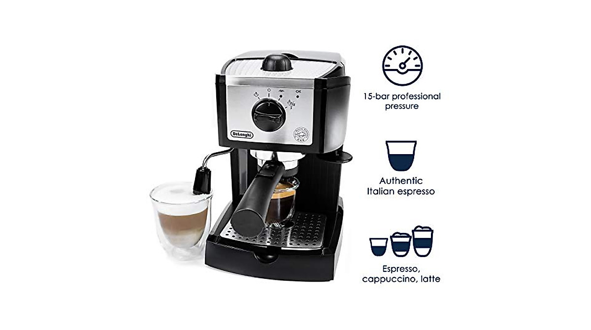 DeLonghi EC155 Espresso & Cappuccino Machine - Professional Quality