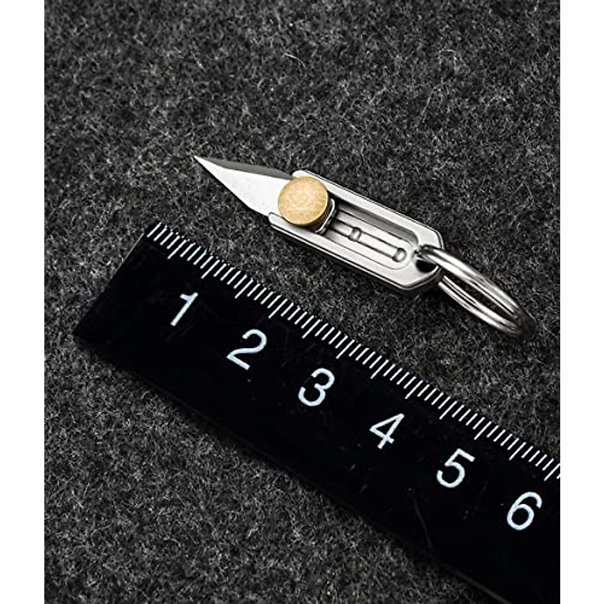 SZHOWORLD Ultra Small Titanium Utility Knife, EDC Tiny Knife Box/Package Opener with Stainless Steel Blade,Ultra Lightweight and Quality