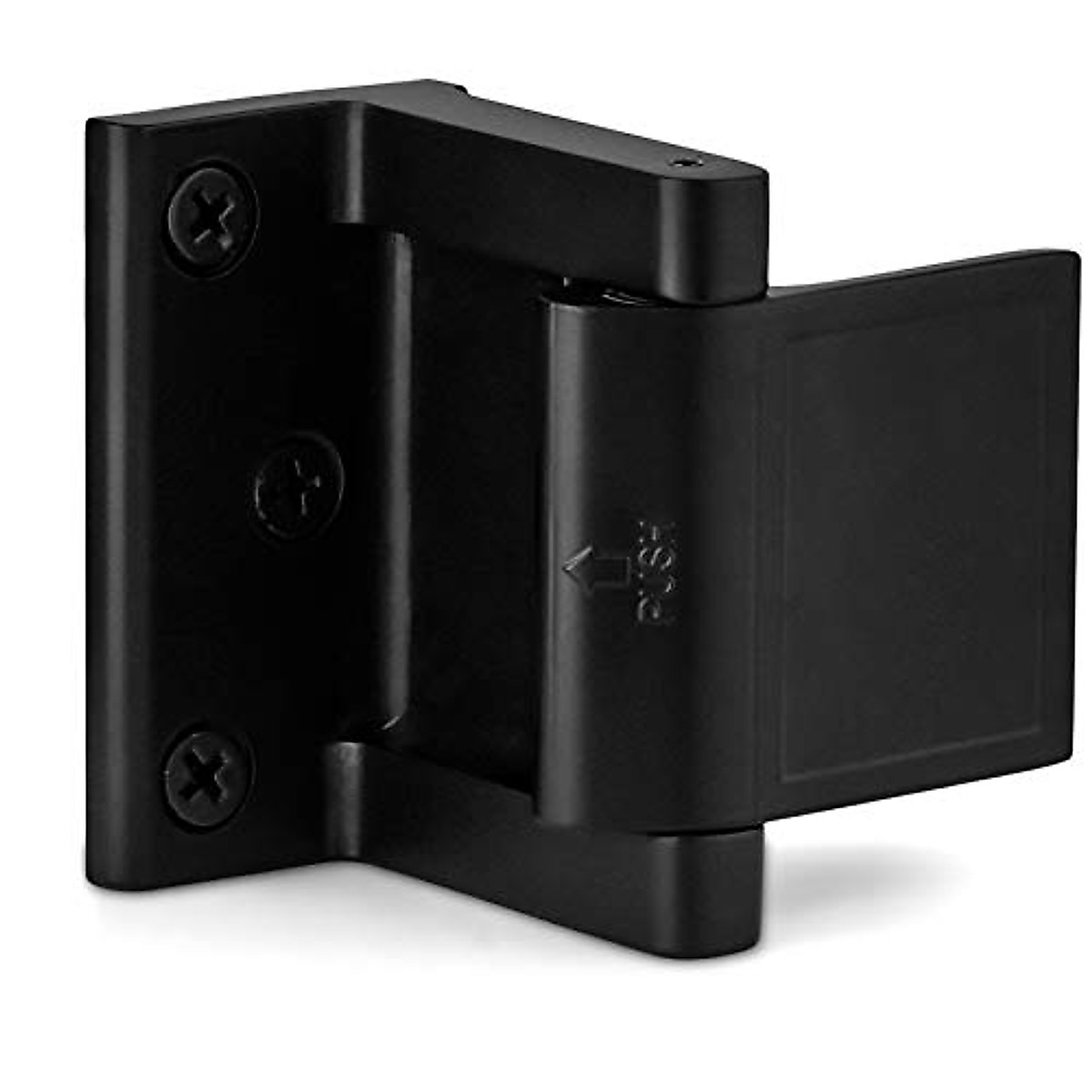 Berlin Modisch Door Lock Reinforcer Privacy Door Latch for in-Swinging Doors Extra High Resistance Home Door Security Lock Iron Black Finish