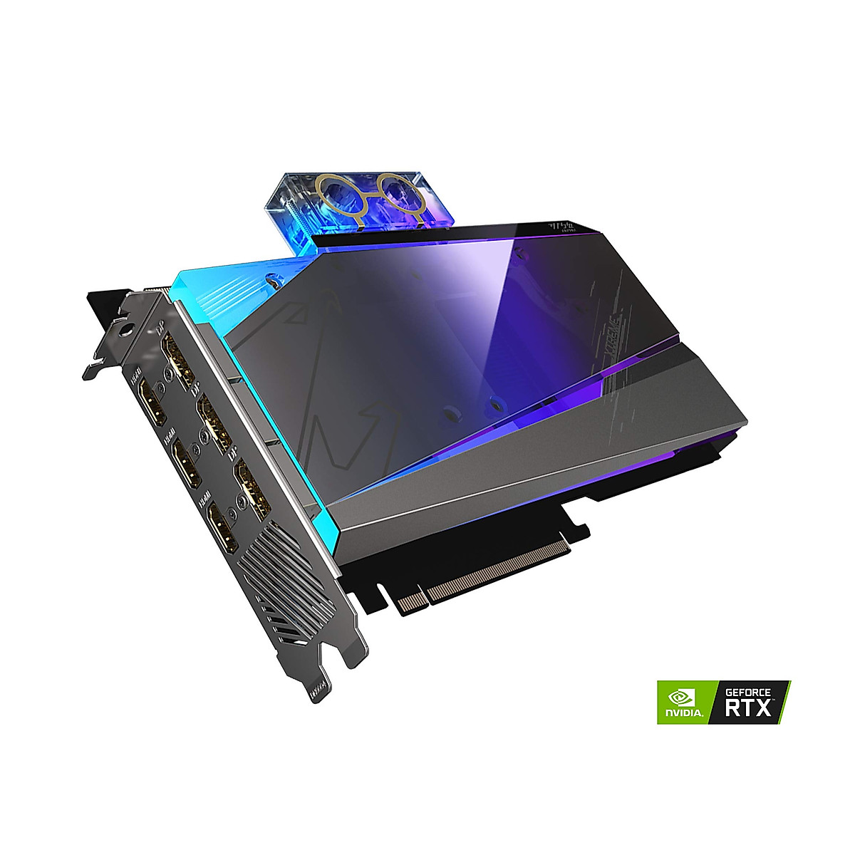 GIGABYTE AORUS GeForce RTX 3090 Xtreme WATERFORCE WB 24G Graphics Card, WATERFORCE Water Block Cooling System, 24GB 384-bit GDDR6X, GV-N3090AORUSX WB-24GD Video Card