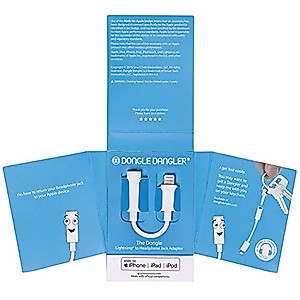 Dongle Dangler 3.5mm Headphone Jack Adapter - Works with iPhone -14/14 Pro/13/13 Pro/ 12/12 Pro Max/ 11/11 Pro/ 11 Pro Max/XS/XS Max/XR/X/ 8/8 Plus/ 7/7 Plus - MFi Certified Adapter (Cable-1 Pack)