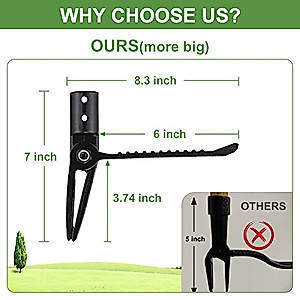CALCHELE Garden Tool - 64" Stand Up Weed Puller Tool with Long Handle - Made with Stainless Steel & 4-Claw cast Steel Head Design - Easily Remove Weeds Without Bending, Pulling, or Kneeling
