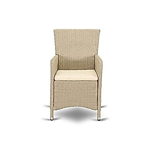 East West Furniture HLUC153V Wicker Patio Chairs