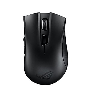ASUS ROG Strix Carry Ergonomic Optical Gaming Mouse with Dual 2.4 GHz/Bluetooth Wireless Connectivity, 7200-DPI Sensor and ROG-Exclusive Switch Socket Design