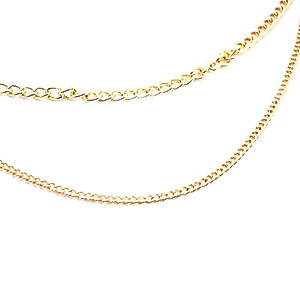 Ralcosuss Women’s Gold Sun Metal Link Waist Chain Belts Dress Belt Rave Body Jewelries Skirt Jeans Accessories