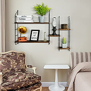 Nothing burger Floating Shelves Wall Mounted, Bamboo Floating Shelves, Bathroom Shelves Wall Mounted for Bathroom, Bedroom, Kitchen, Living Room