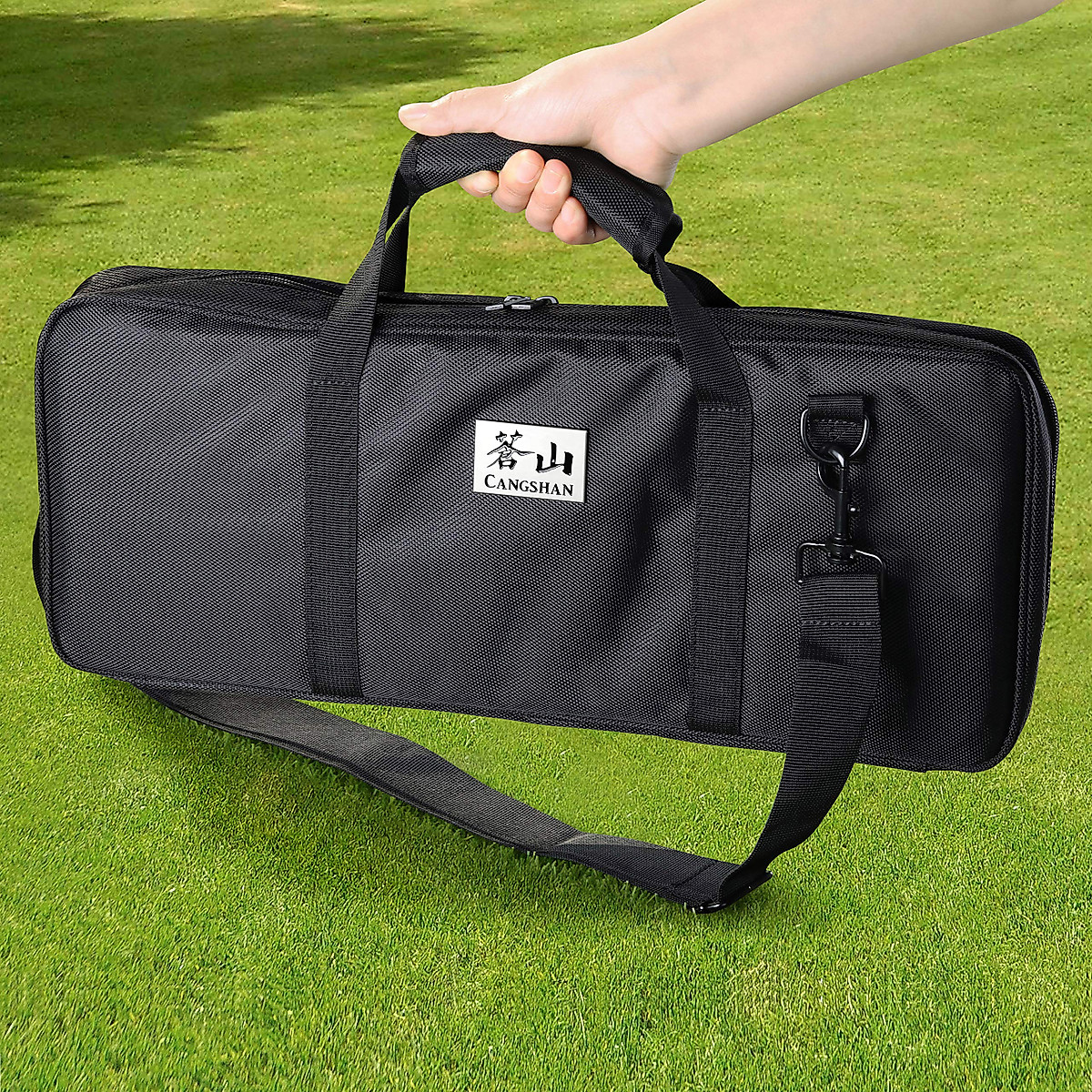 Cangshan 1023770 7-Piece Cut-Resistant Nylon Cutlery Knife Bag with Strap, Bag Only (CUTLERY NOT INCLUDED)