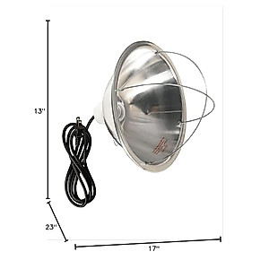 Woods 0165 Brooder Lamp with Bulb Guard;10.5 Inch Reflector and 6 Foot Cord (250 Watt; 18/2 SJTW); 0