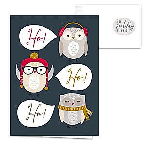 Woodland Animals Holiday Card Pack / 36 Cards And Envelopes Set / 6 Cards Of Each Winter Design/Cheerful Verses Inside/Christmas Greeting Card Set