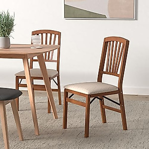 Stakmore Slat Back Folding Chair Finish, Set of 2, Fruitwood