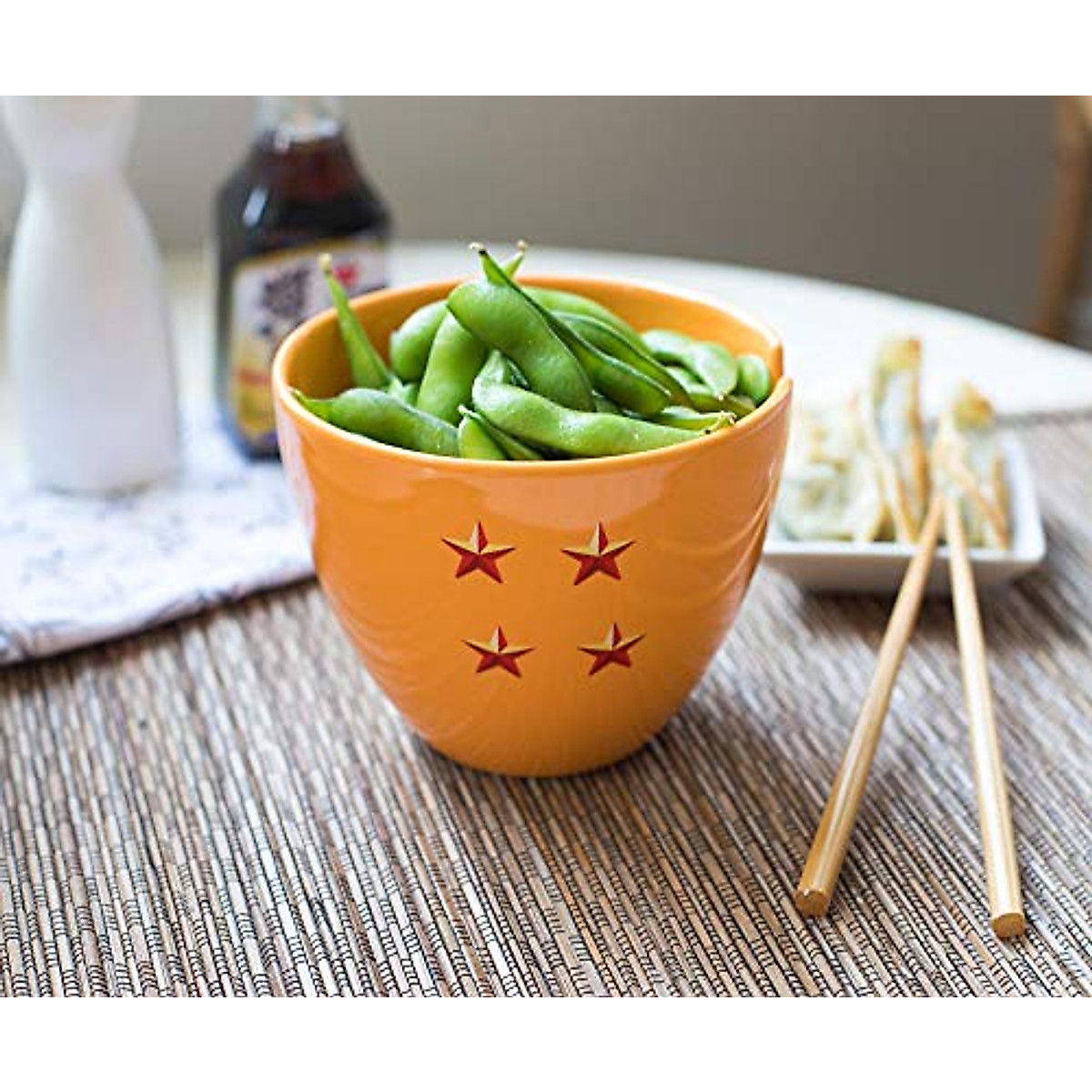 Dragon Ball Z 4-Star Ball Ceramic Noodle Bowl & Chopsticks Set | Official Goku Themed Dragon Ball Z Collectible Bowl | 16 Ounce Dish