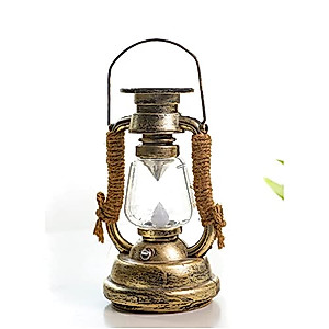 DJASM Outdoor Camping Oil Lamp Hanging Tent Led Candle Light Home Decor Garden Flickering Retro Lantern Solar Power Reading Portable