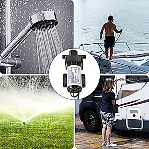 Water Booster AC Pressure Pump 110V, Self Priming Upgrade Pump 5.5 Gpm 70 Psi with Power Plug, Pipe Fittings Brass Connector Strainer Filter for Kitchen Bathroom RV Marine Yacht, Garden Hose