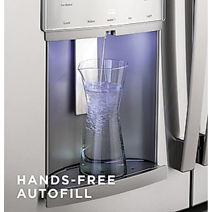 GE PROFILE PYE22KYNFS 36" Counter-Depth Bottom Freezer with French Door Twin Chill Evaporator Quick Space Shelf and LED Lighting in Fingerprint Resistant Stainless Steel