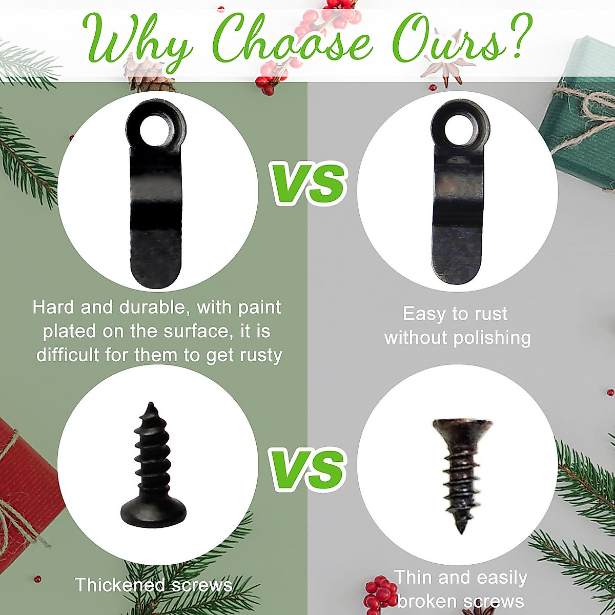 MroMax 30Pcs Picture Frame Turn Buttons Metal Photo Frame Backing Clips 0.91 inch Bow Shape with Screws Picture Frame Fasteners Parts for Hanging Pictures, Photos, Drawings and Posters Type 2 (Black)