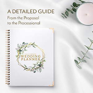 Wedding Planner & Organizer - Floral Gold Edition - Diary Engagement Gift Book & Bride To Be Countdown Calendar