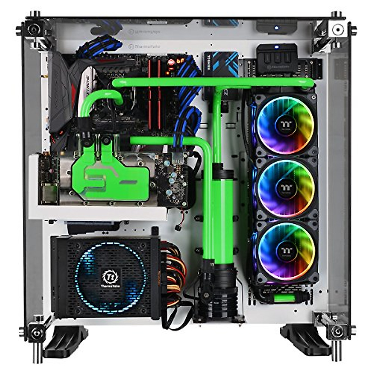 Thermaltake CL-F054-PL12SW-A Riing Plus 12 LED RGB Radiator Fan - Black (Pack of 5)