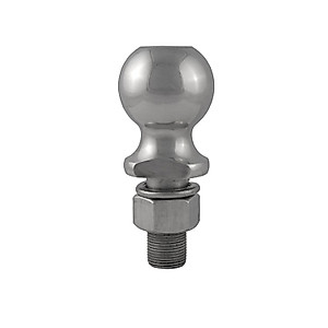 CURT 40084 Stainless Steel Trailer Hitch Ball, 7,500 lbs, 2-5/16-Inch Diameter, 1 x 2-1/8-Inch Shank