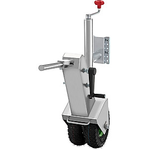 VEVOR Manual Trailer Dolly, 5000lb Load Capacity Trailer Mover Valet w/ 6.3" Hitch Plate & 10.63" Wheels, 10.64" Adjustable Height, Heavy-Duty Trailer Jack Tug for Car, RV, Boat, and Travel Trailers