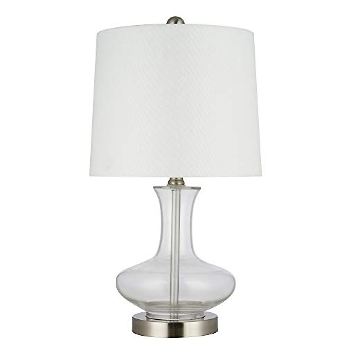 Amazon Brand – Stone & Beam Contemporary Glass Table Lamp with Narrow-Necked Body, LED Bulb Included, 20.25"H, Clear