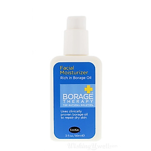 ShiKai Borage Therapy - Daily Facial Moisturizer, Plant-Based Moisturizer For Sensitive & Problematic Skin, Borage Oil Repairs & Rebuilds Skin (Fragrance-Free, 3 Ounces)